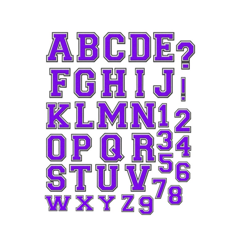 Purple Alphabet - Etsy