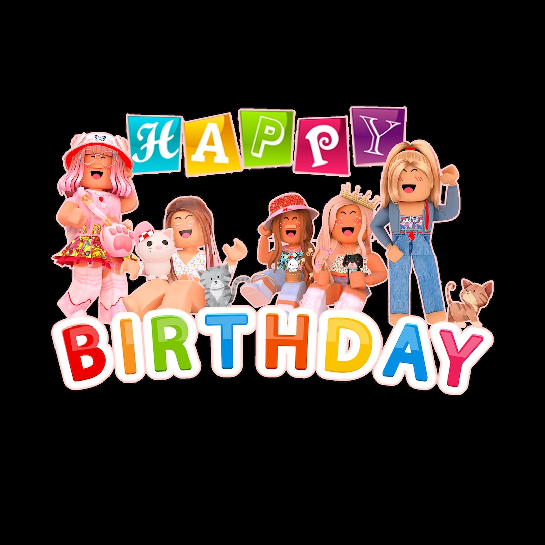 Roblox Birthday Gilr Png Svg Roblox Birthday Girl Svg - Etsy