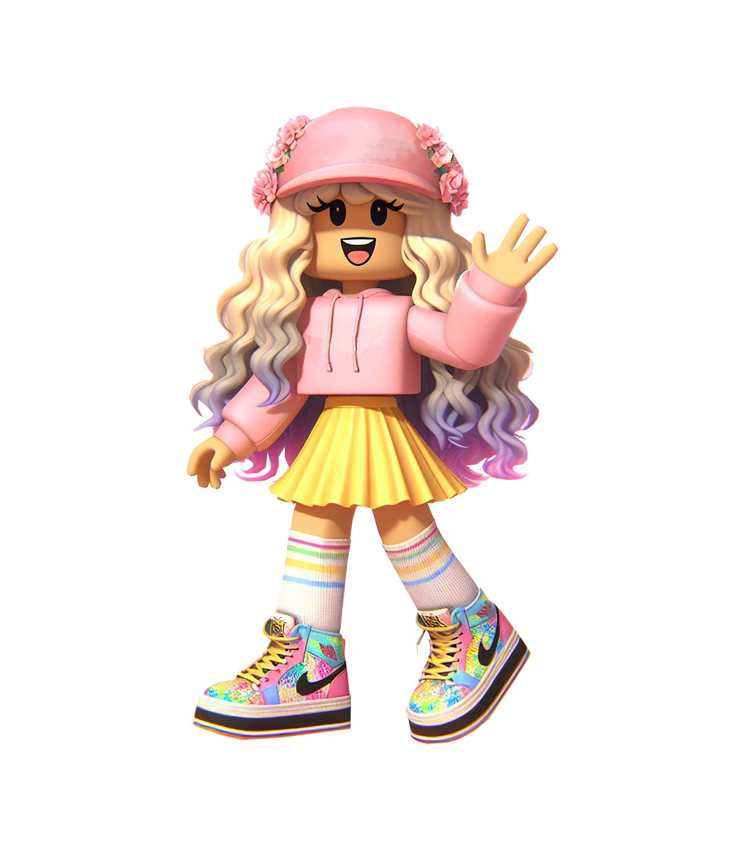 Roblox Blonde Pink Hi Res Gilr Sublimation Bundle , Roblox Clipart ...