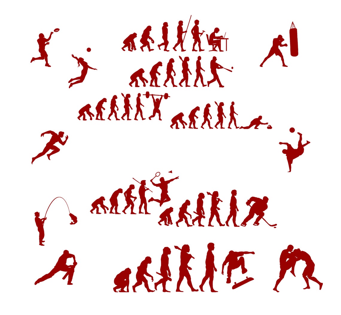 Human Evolution Png Only No Svg Bundle Human Evolution Worker Png Human ...