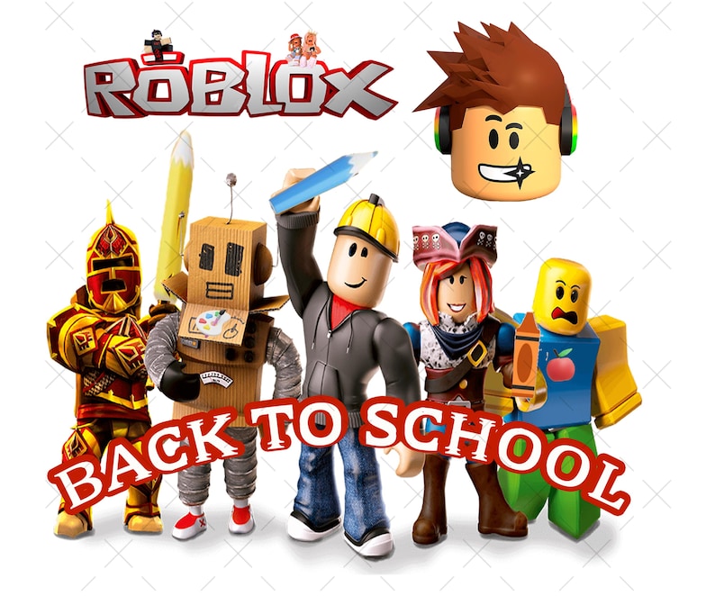 Roblox Back to School PNG Designs: T-shirt Sublimation (digital ...