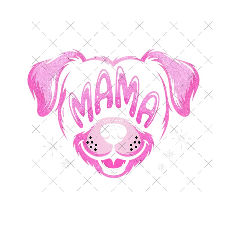 Pink Dog Mom PNG: Instant Download, June 2025 Design - Etsy