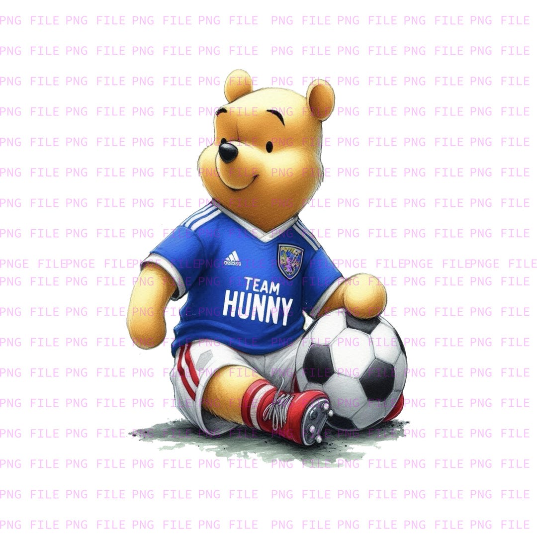 Classic Pooh Bear Soccer Football Sport Png Football Player Pooh Png 5 ...
