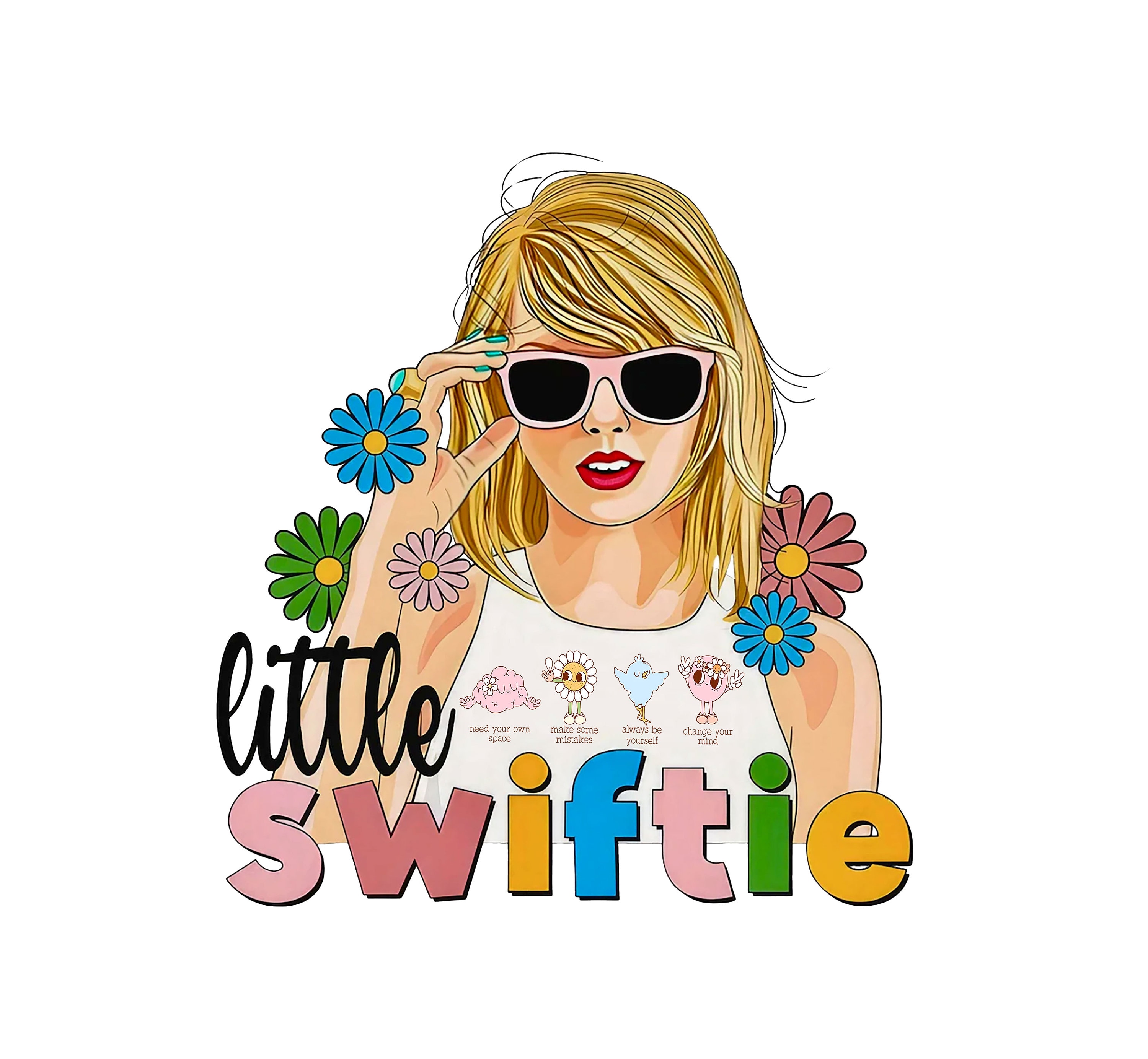Little Swiftie Png Sublimation Tay Lor Tour Png Taylor Swiftie Png Flower Taylor Png