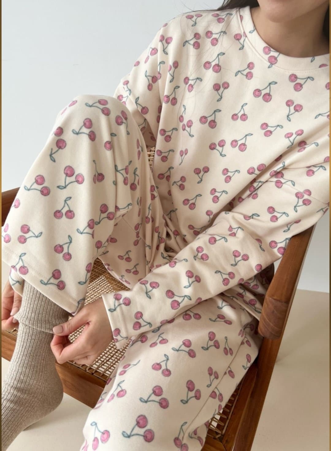 Cherry Cotton Terry Pajama Set - Etsy
