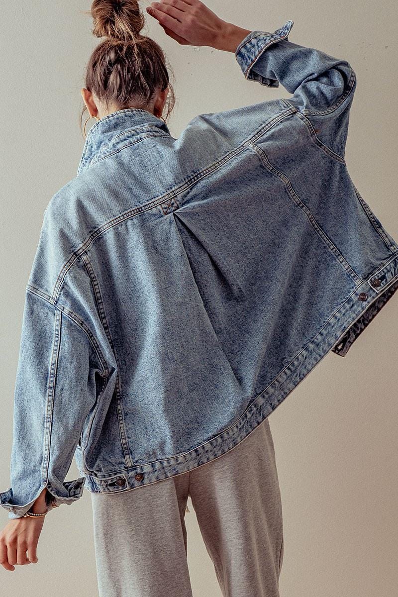 Joselyn Loose Fit Denim Jacket - Etsy