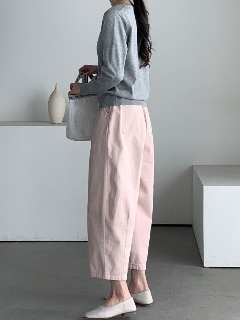 Pastel Relaxed Pants (light Beige) - Etsy