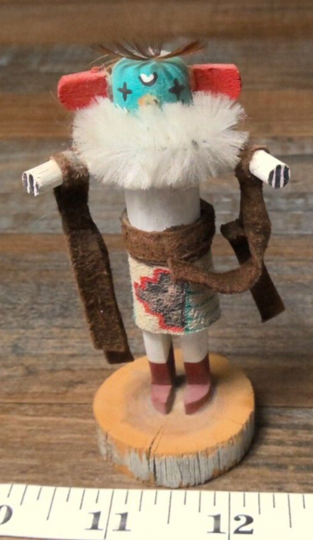 Native American Kachina ROAD RUNNER 96, Artist Initialed, Approx 3.5 ...