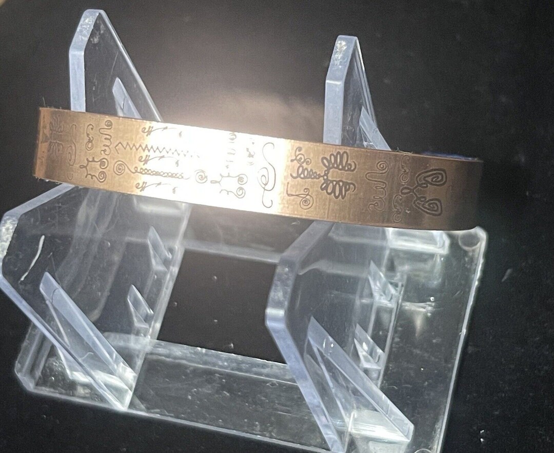 Bioenergetic Geometry Medium Width Copper Bracelet for COPD With Heart ...