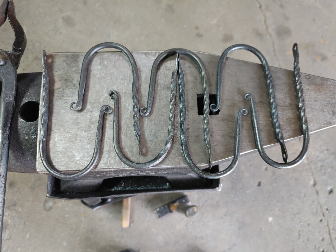 Hand Forged Twisted Iron Hooks. - Etsy