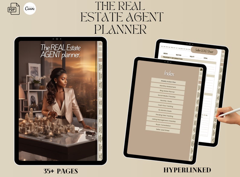 Real Estate Agent Digital Planner, Realtor Planner, Real Estate Agent ...