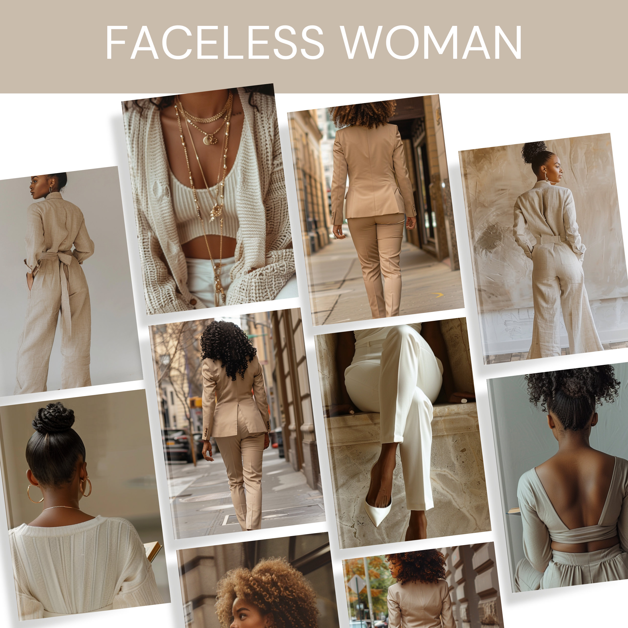 155 Melanin Black Girl Faceless Stock Photos With Plr, Digital ...