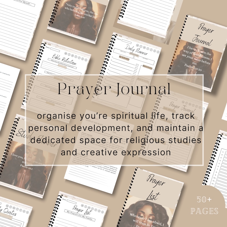 Prayer Journal, Bible Study Guide Journal,journal Prompts, Black Girl ...