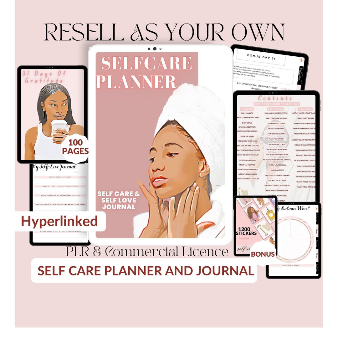 Ultimate Self-care Planner,plr, Hyperlinked, Black Girl Planner, Level ...