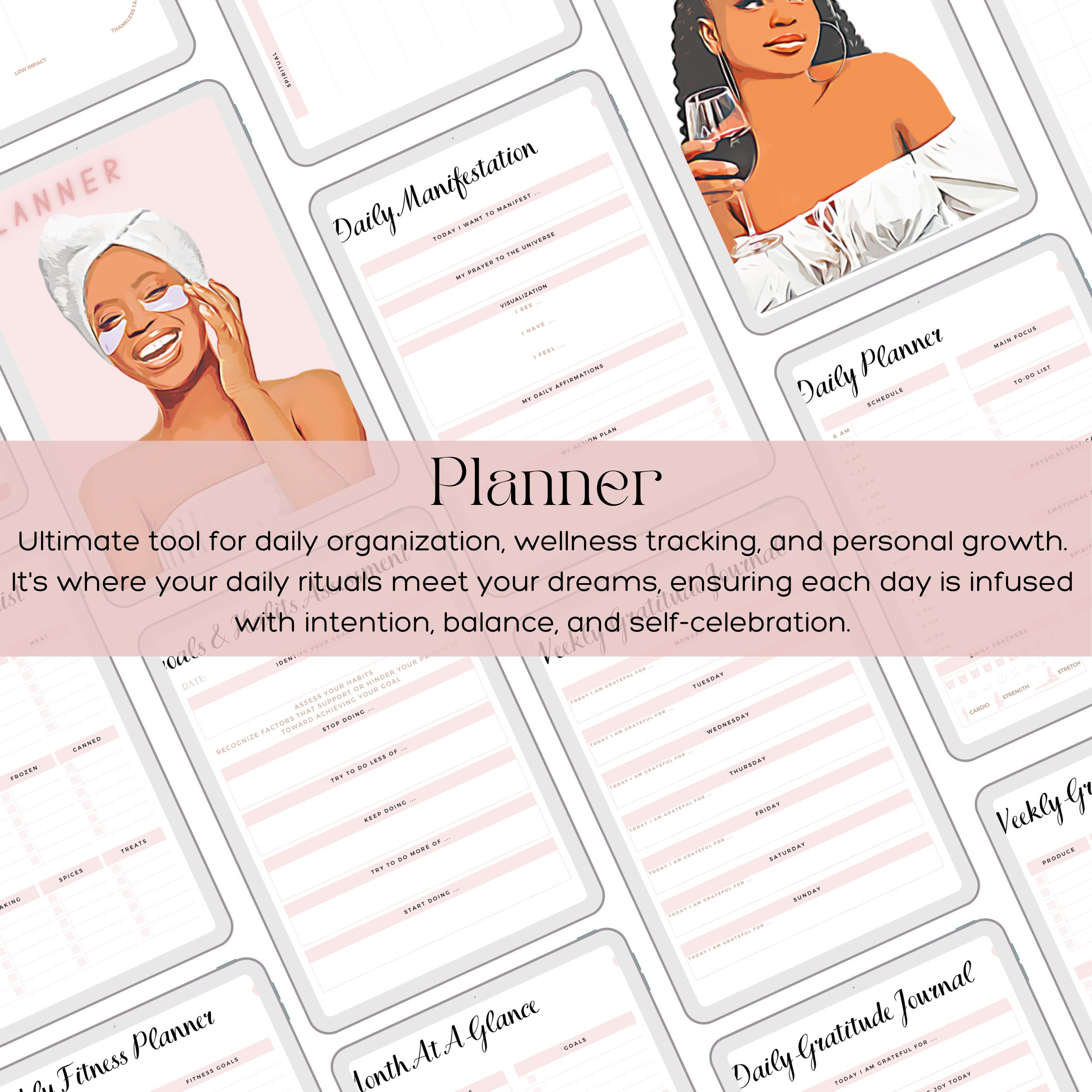 Ultimate Self-care Planner,plr, Hyperlinked, Black Girl Planner, Level ...