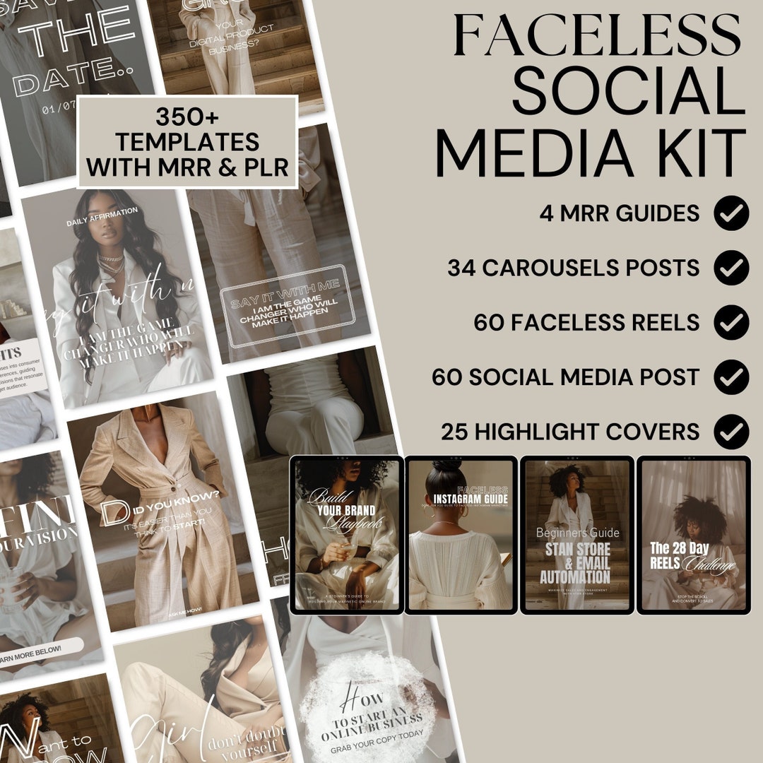 Melanin Faceless Social Media Launch Kit Instagram and Tik Tok ...