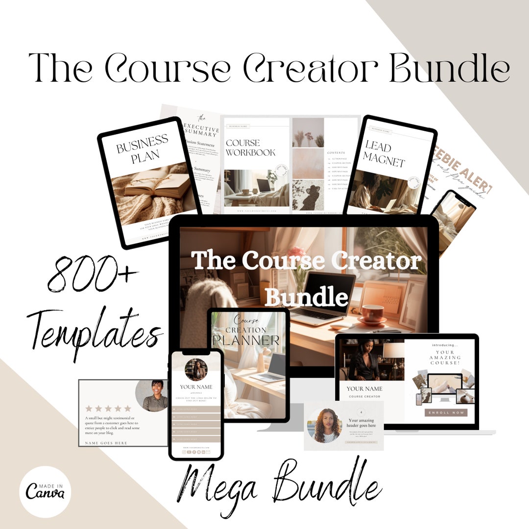 800+ Course Creator Template Bundle, Course Workbook, Course Creator ...