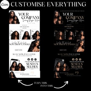 DIY Hair Website Banner Set | 62 Pcs Mega Bundle | Shopify Hair ...