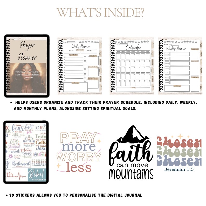 Prayer Journal, Bible Study Guide Journal,journal Prompts, Black Girl ...