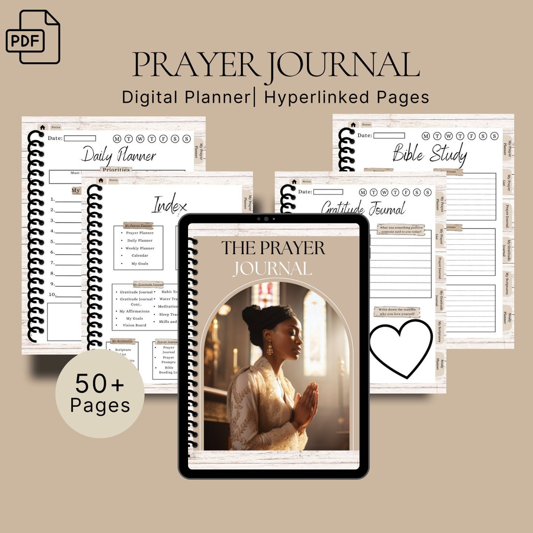 Prayer Journal, Bible Study Guide Journal,journal Prompts, Black Girl ...