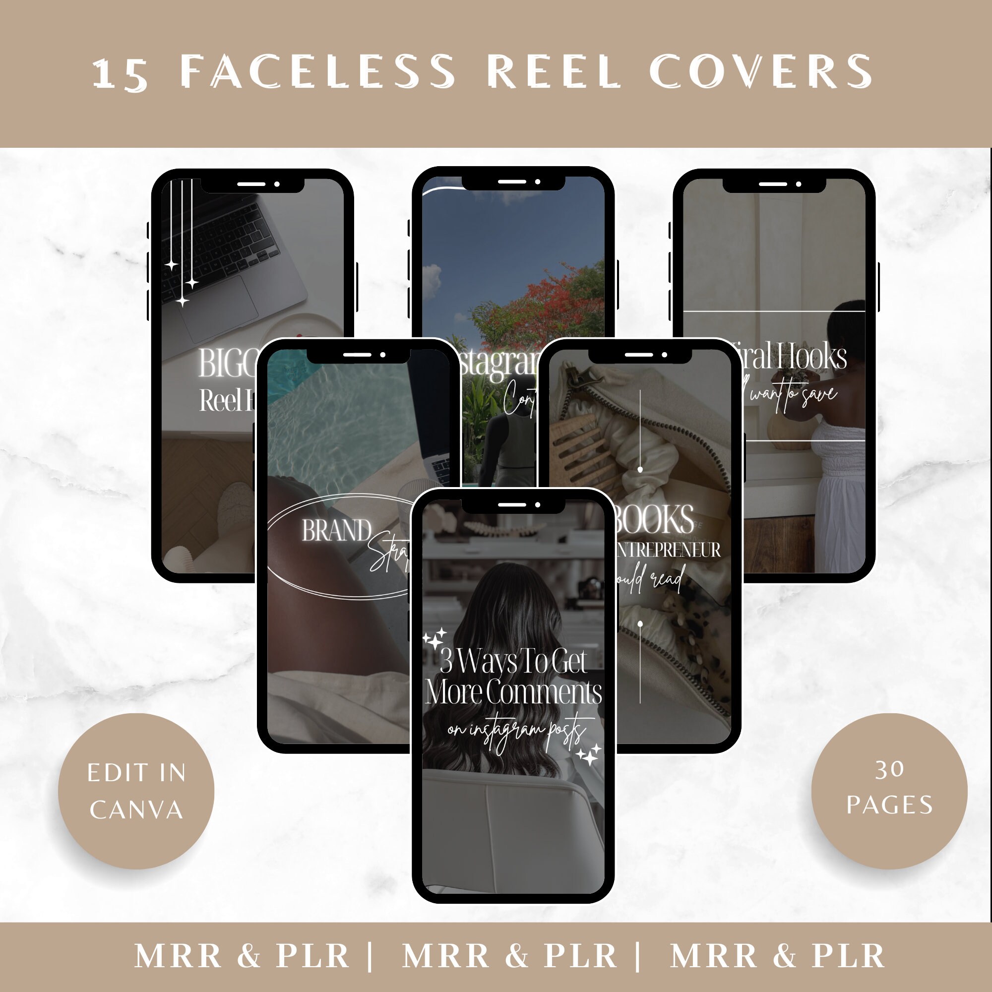 750 Melanin Black Girl Faceless Reels & 15 Faceless Reel Covers for ...