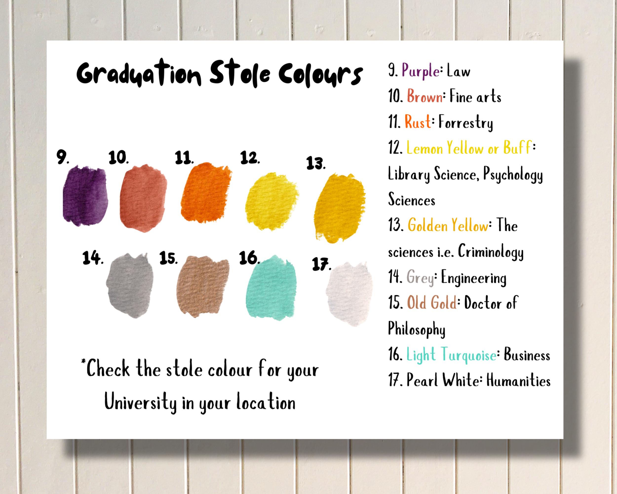 Lilac Capybara Graduation Congratulations Card Custom Colour Sash Stole ...