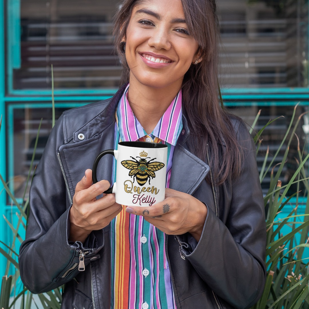 Gift for Mom, Gift for Her, Personalized Queen Bee Coffee Mug ...