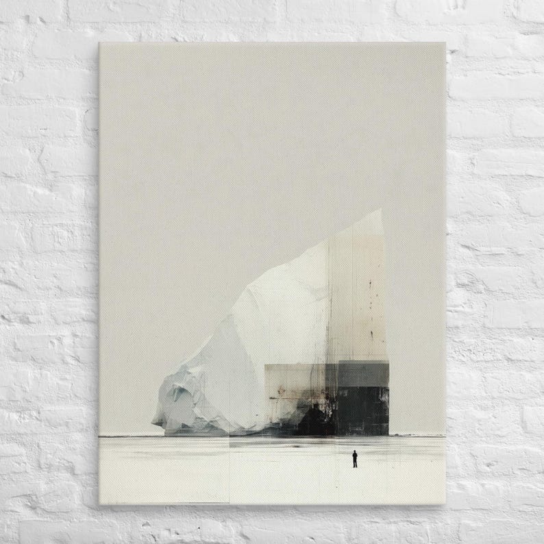 Man and Iceberg Abstract Canvas Print | Modern Wall Art | Contemporary ...