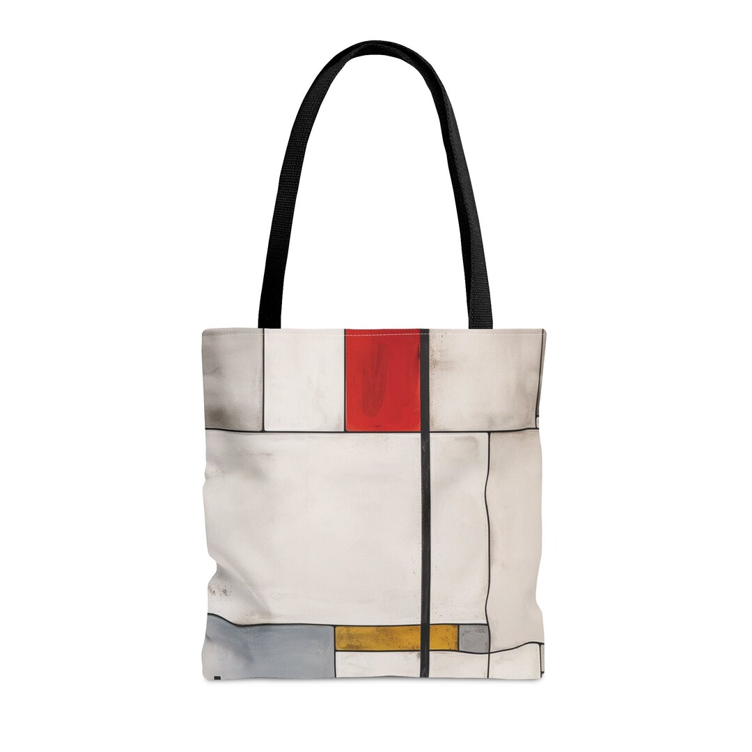 Abstract Art Tote Bag Mondrian Style All-over Print 3 - Etsy