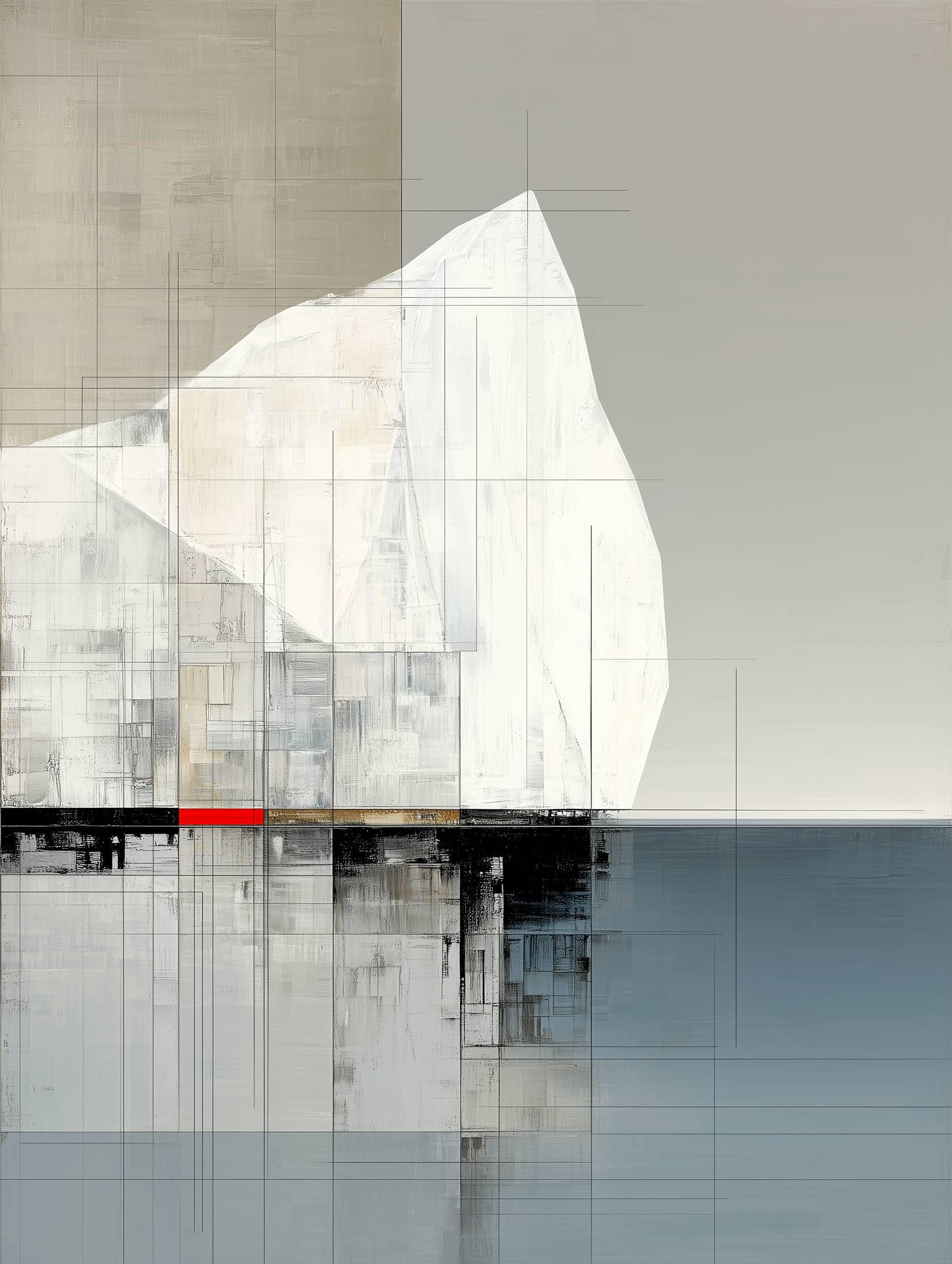 Iceberg Abstract Canvas Print | Modern Wall Art | Contemporary Art ...