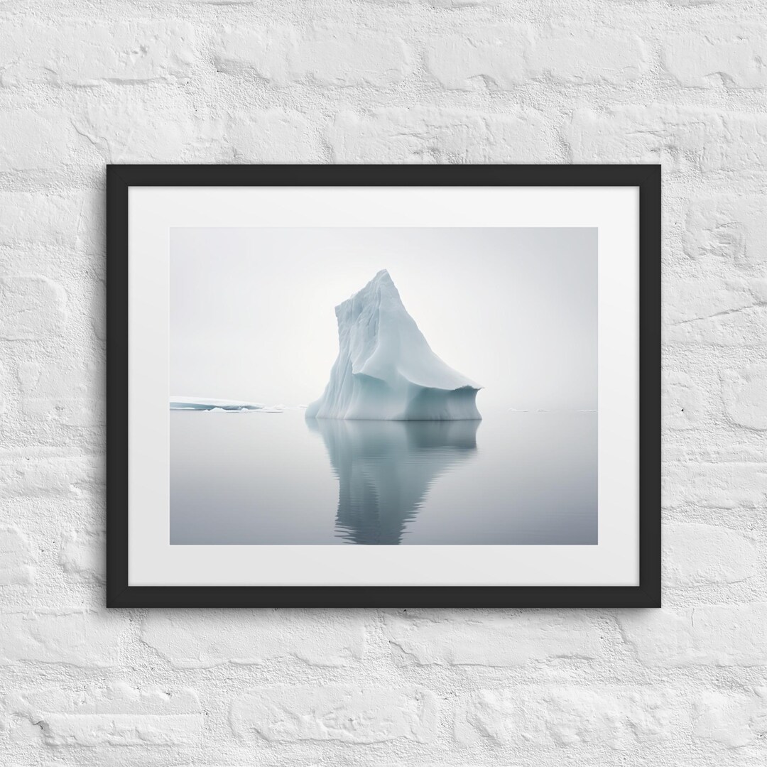 Iceberg Photo Print | Framed Iceberg Poster | Minimalist Nature Wall ...