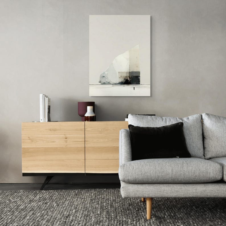 Man and Iceberg Abstract Canvas Print | Modern Wall Art | Contemporary ...