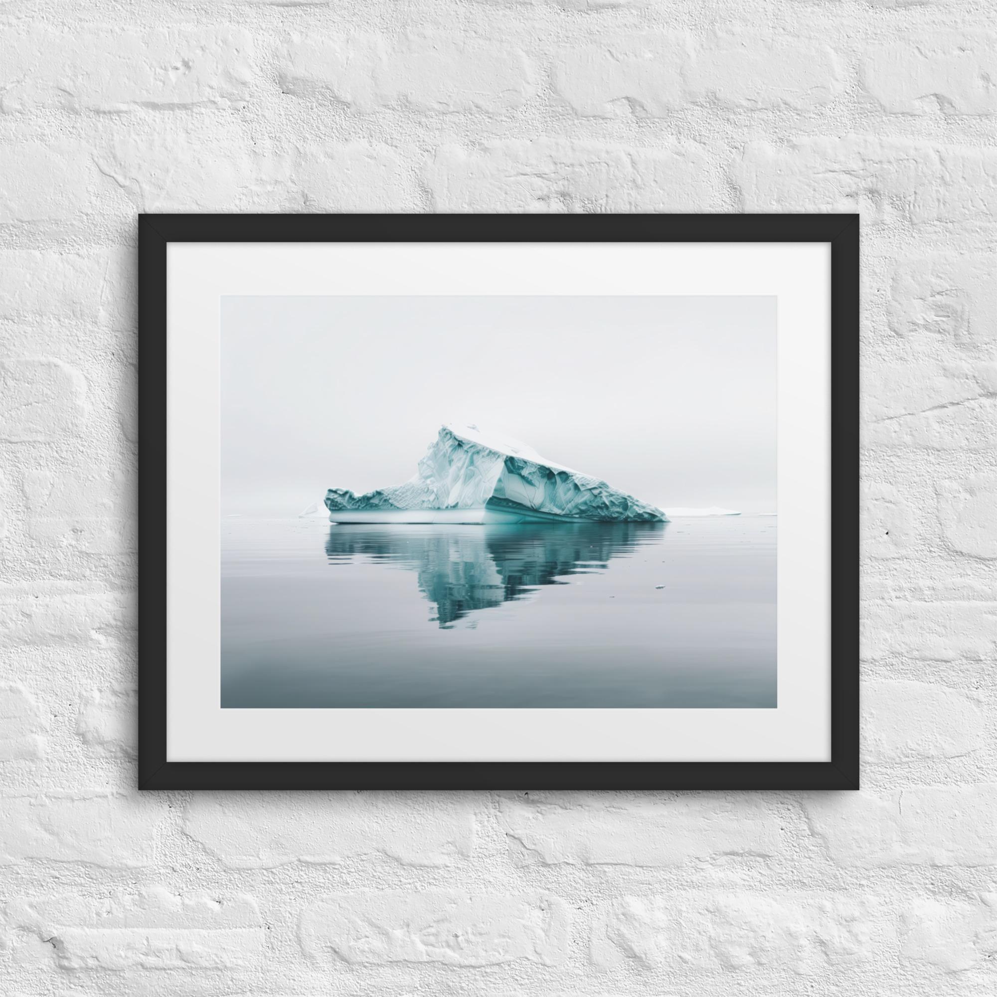 Blue Iceberg Minimalist Print | Iceberg Poster | Minimalist Wall Decor ...