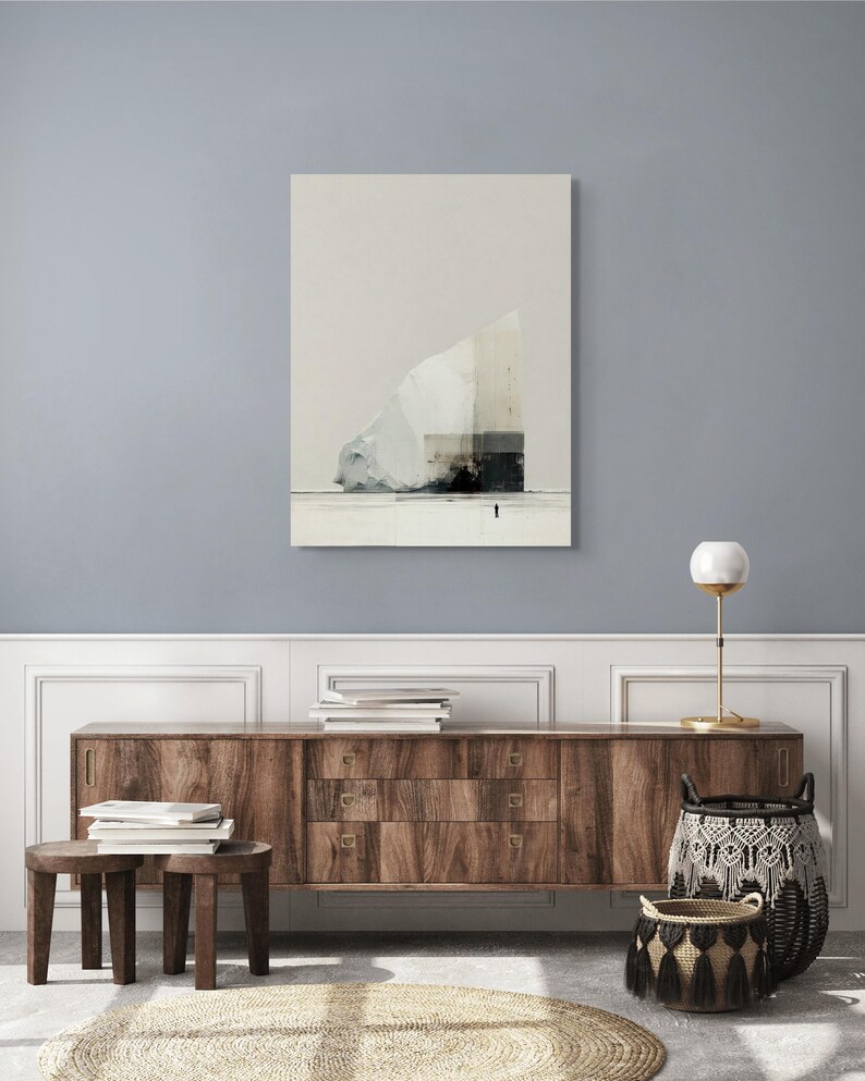 Man and Iceberg Abstract Canvas Print | Modern Wall Art | Contemporary ...