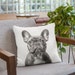French Bulldog Accent Pillow | Square Throw Pillows | Modern Dog Print ...