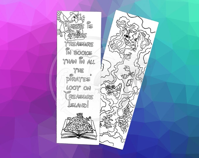 Pirates Coloring Bookmarks Fun Activity for Kids at School, Party or ...