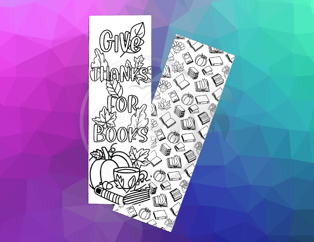 Thanksgiving Coloring Bookmarks - Fun Fall Activity for Kids at School ...
