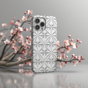 Modern 3D Geometric Floral Pattern Phone Case | Designer Protection ...