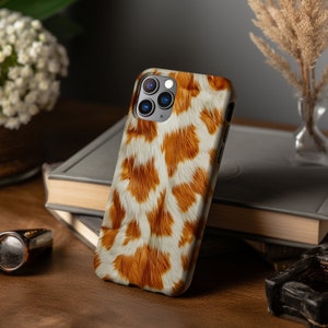Luxurious Cow Print Design Phone Case Flux Fur Print Design Designer ...