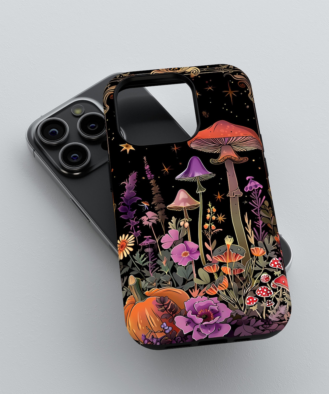 Enchanted Forest Mushroom Phone Case: Magical Nighttime Design - Etsy