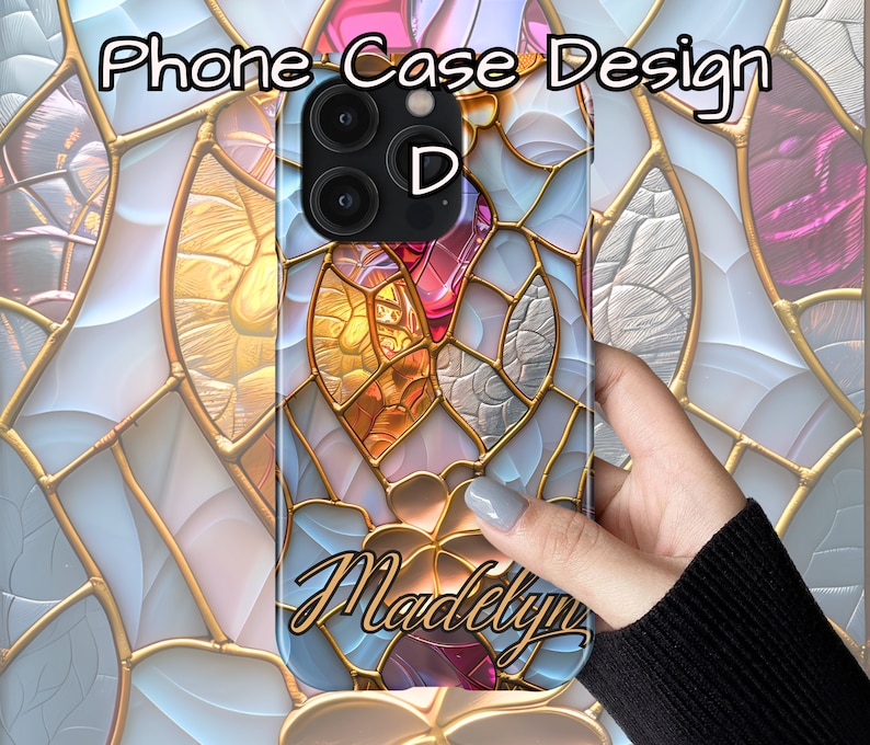 Personalized Captivating Stained Glass Phone Case | Unique Mosaic ...
