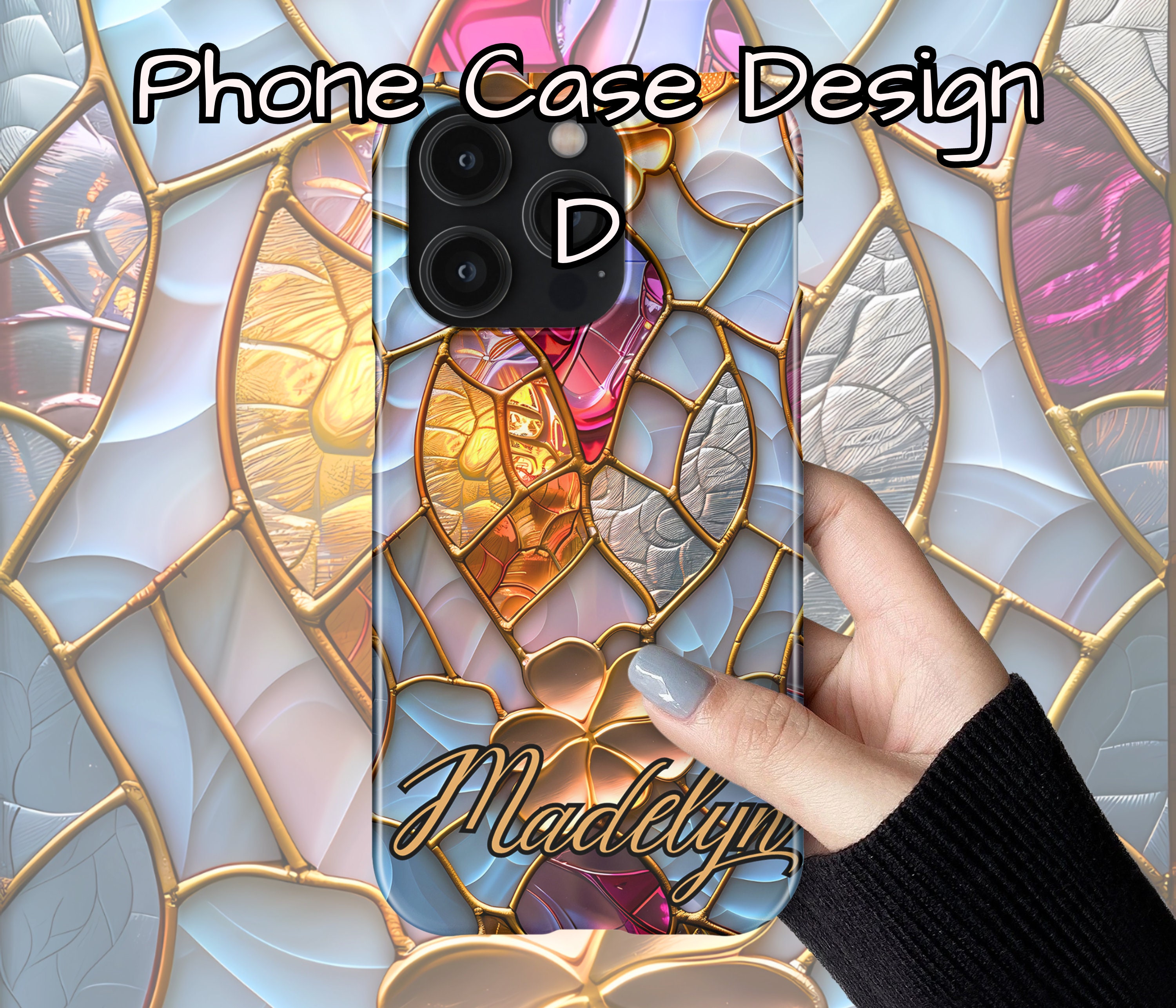Personalized Captivating Stained Glass Phone Case Unique Mosaic Stained ...