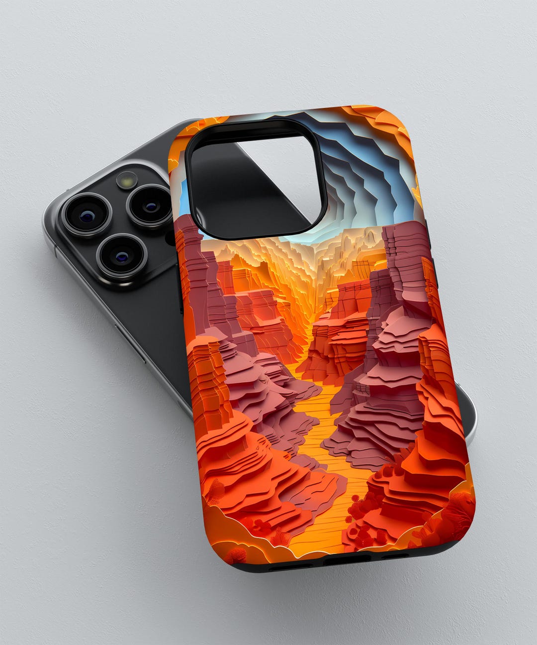 Grand Canyon Layered Paper Phone Case: Desert Landscape Art - Etsy