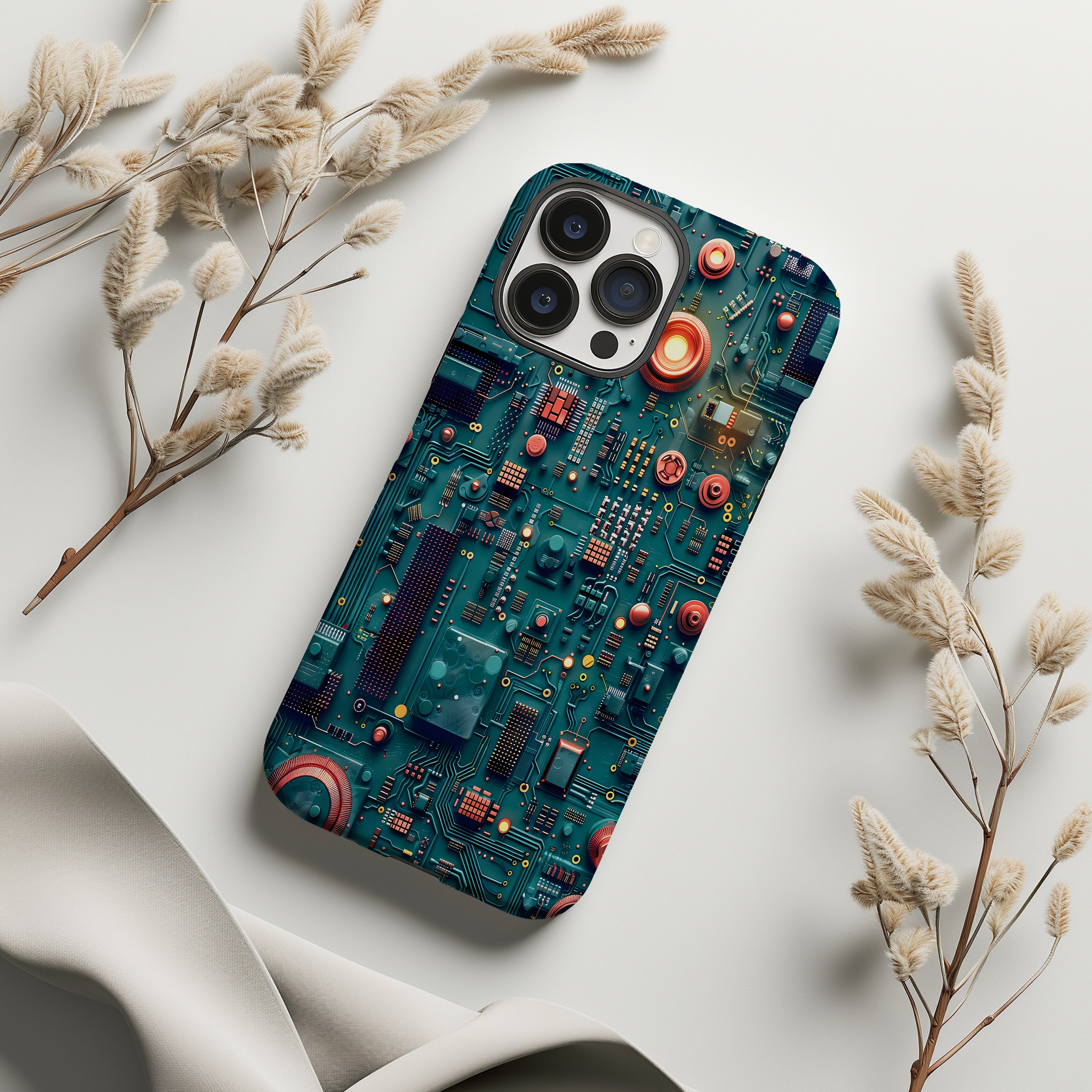 Tech Enthusiast Circuit Board Phone Case iPhone 15 14 13 12 11 Pro Max ...
