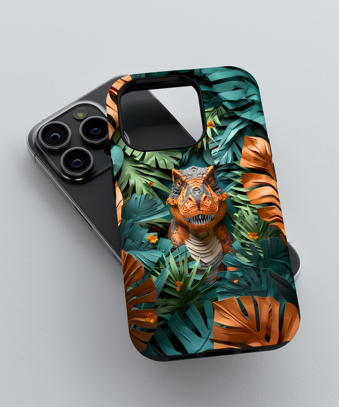 Jurassic Jungle Dinosaur Phone Case iPhone 15 14 13 12 11 Pro Max ...