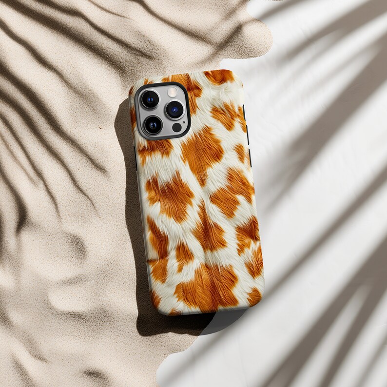 Luxurious Cow Print Design Phone Case Flux Fur Print Design Designer ...