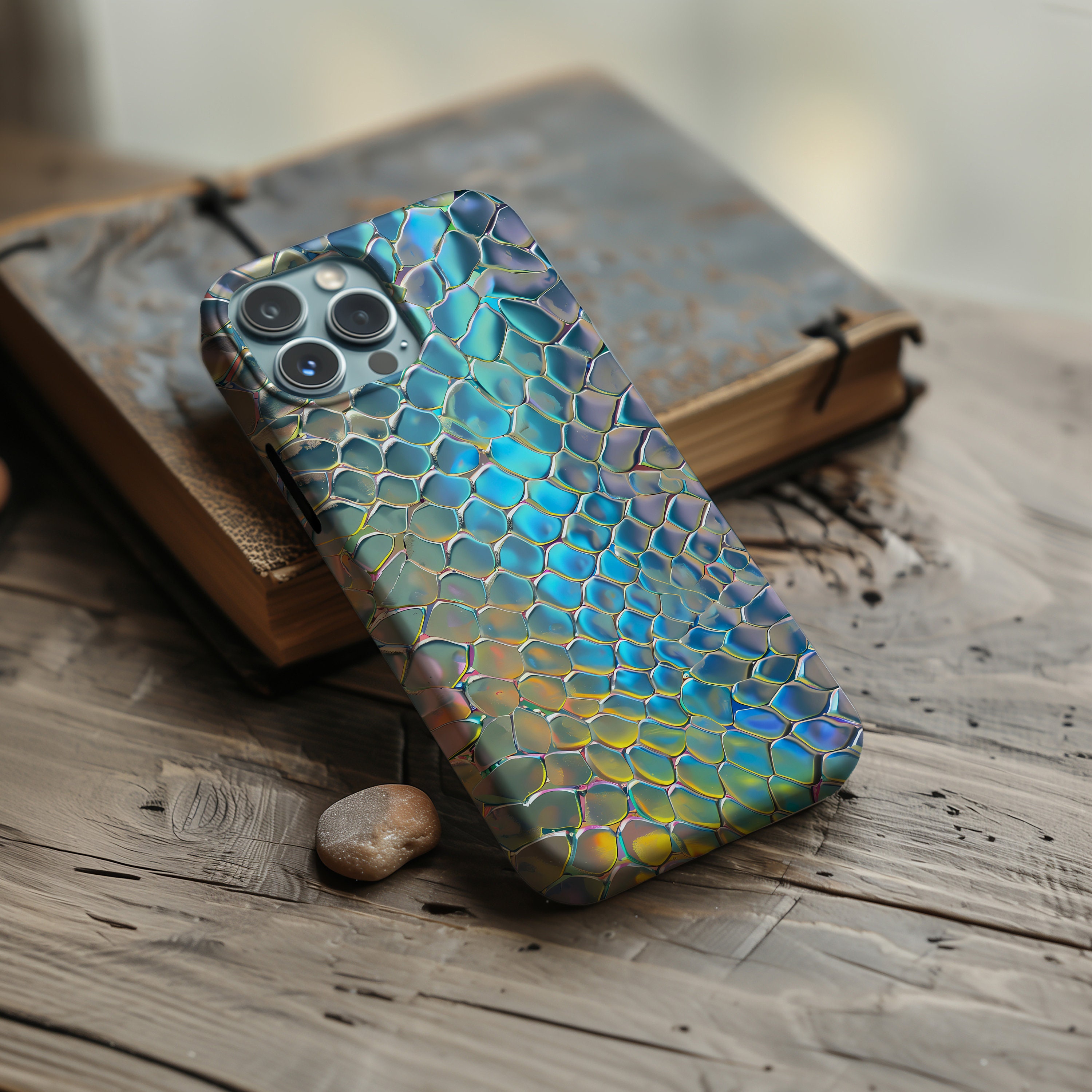 Iridescent Mermaid Holographic Shell Phone Case | iPhone 16 15 14 13 12 ...