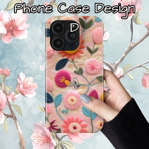 Vibrant Textured Flower Garden Phone Case | 3D Floral Sculpture Design ...