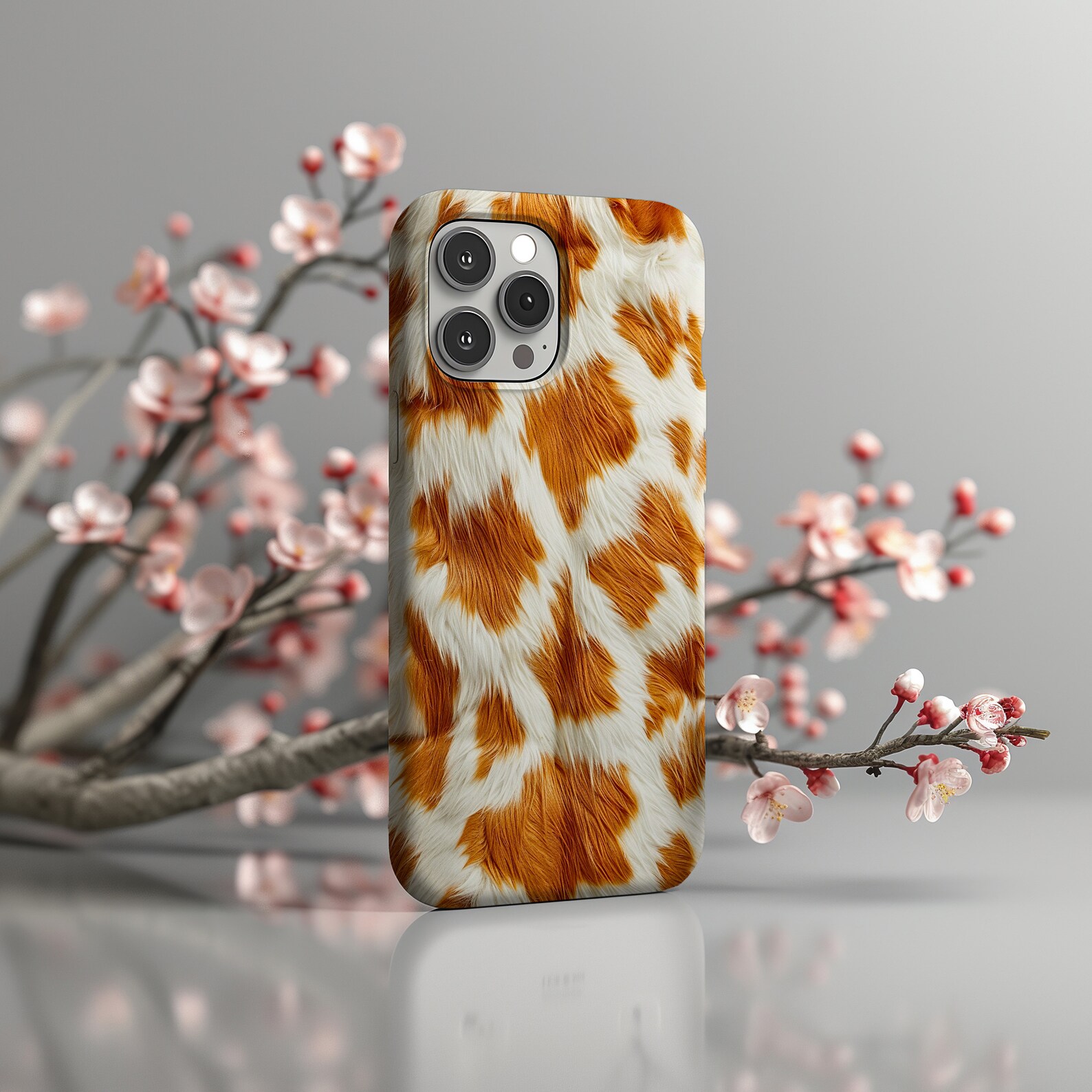 Luxurious Cow Print Design Phone Case Flux Fur Print Design Designer ...