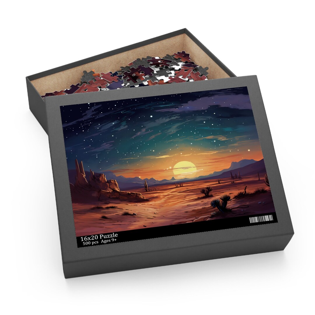 Artistic Desert Sunset Panorama Jigsaw Jigsaw Puzzle Enchanting ...